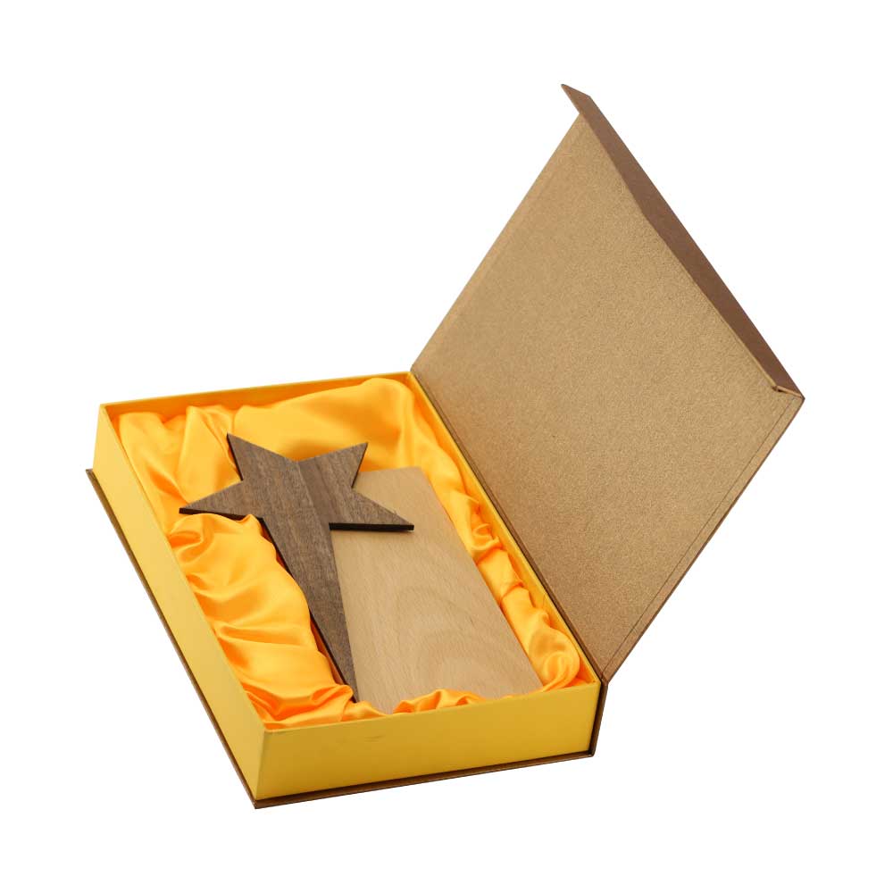 Star Design Wooden Trophy | Promotional Gifts Suppliers